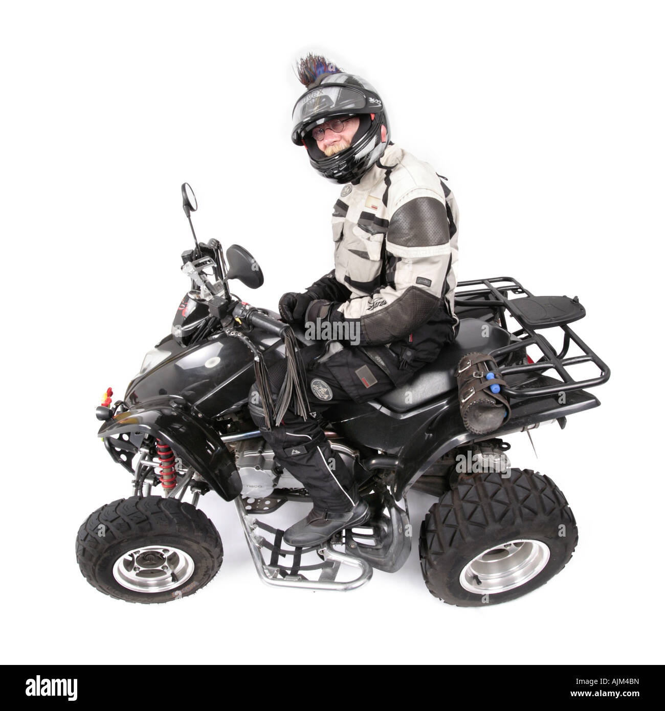 Man riding motorcycle side view Cut Out Stock Images & Pictures - Alamy