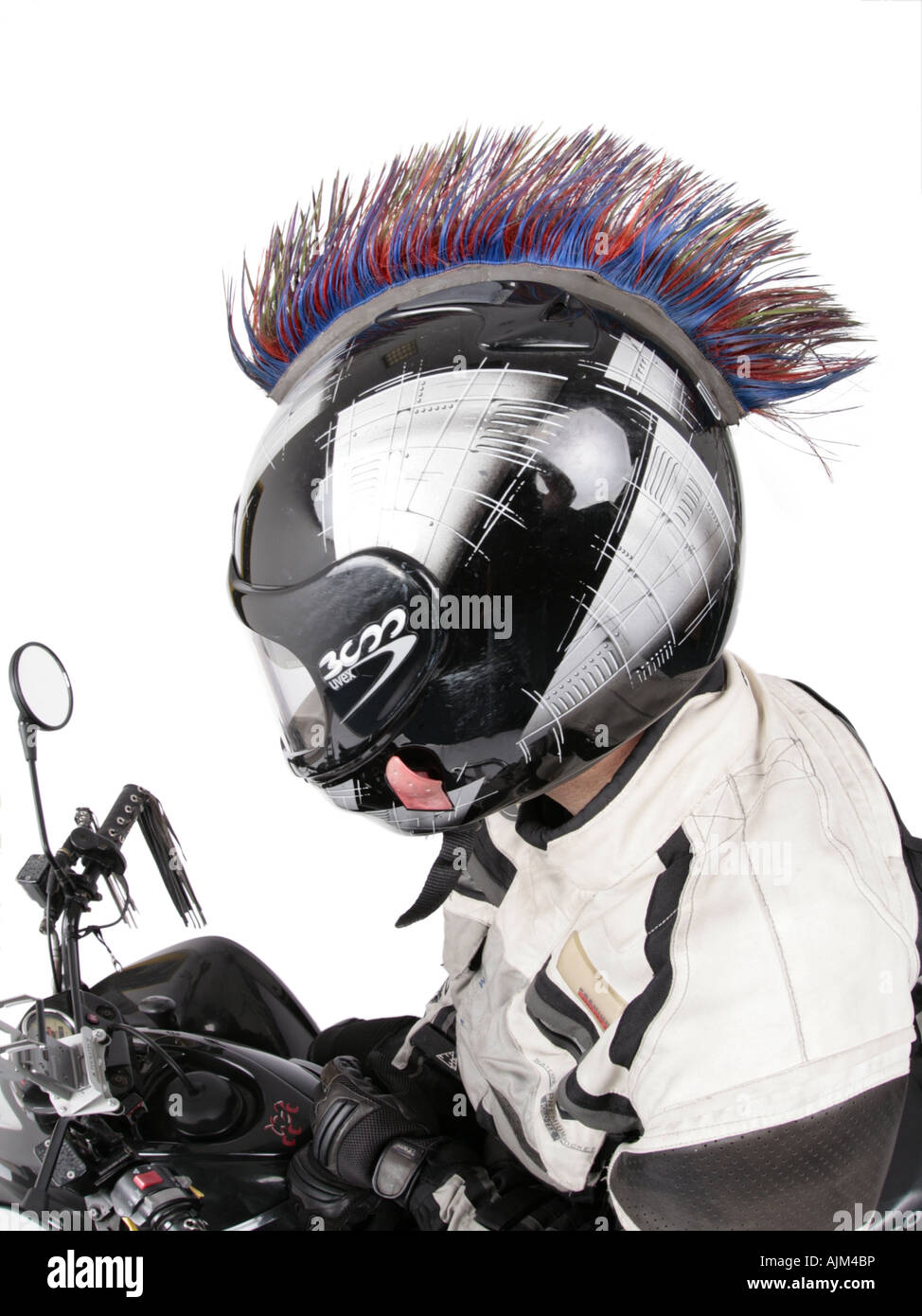 Mohawk motorcycle helmet hi-res stock photography and images - Alamy