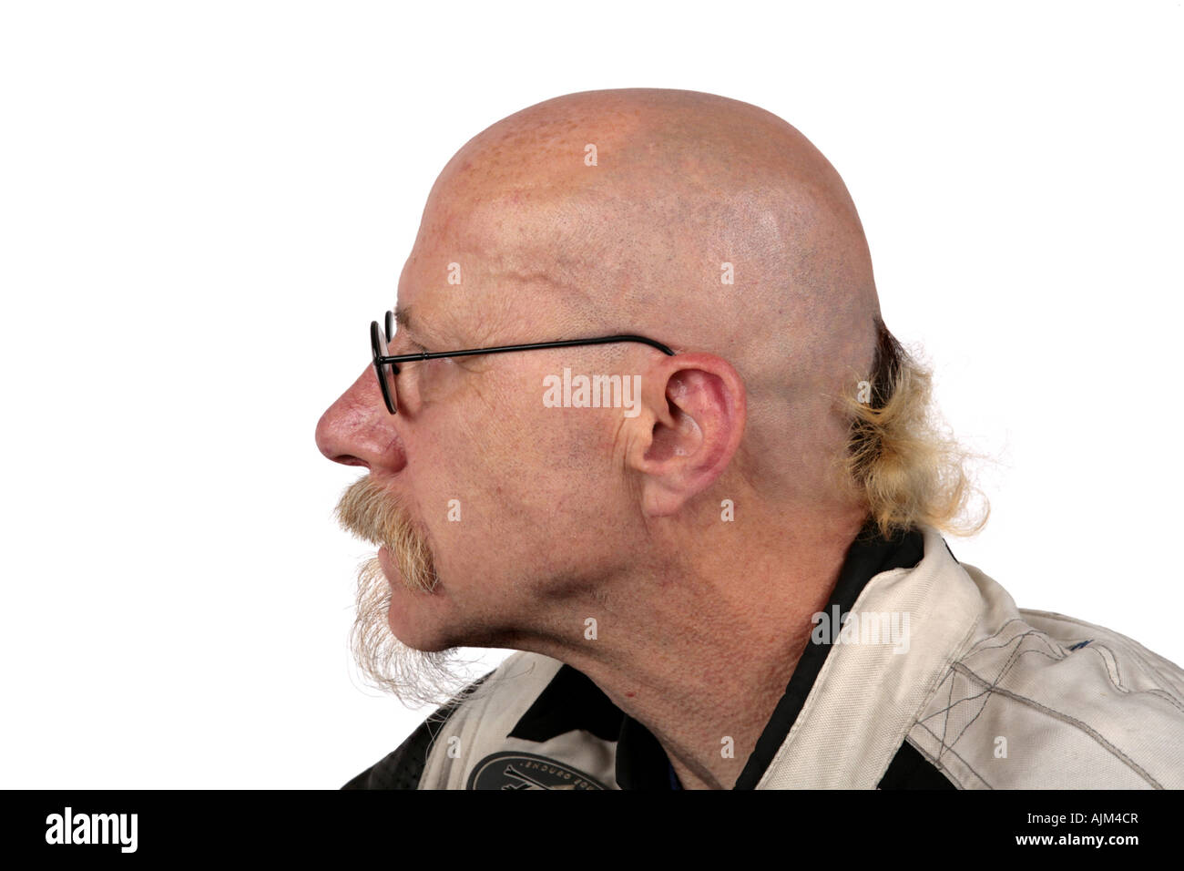 Biker bald hi-res stock photography and images - Alamy