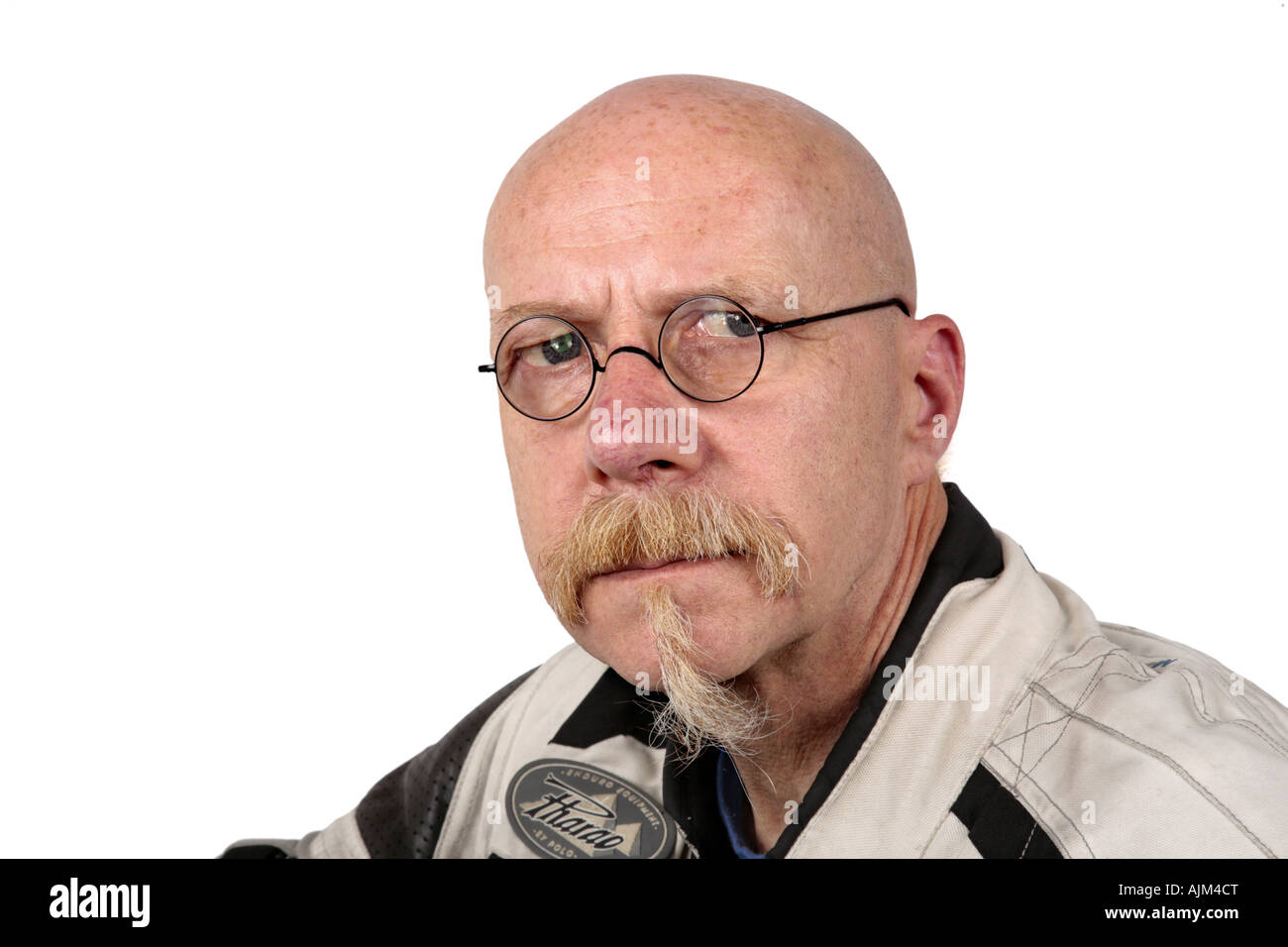 Biker bald hi-res stock photography and images - Alamy