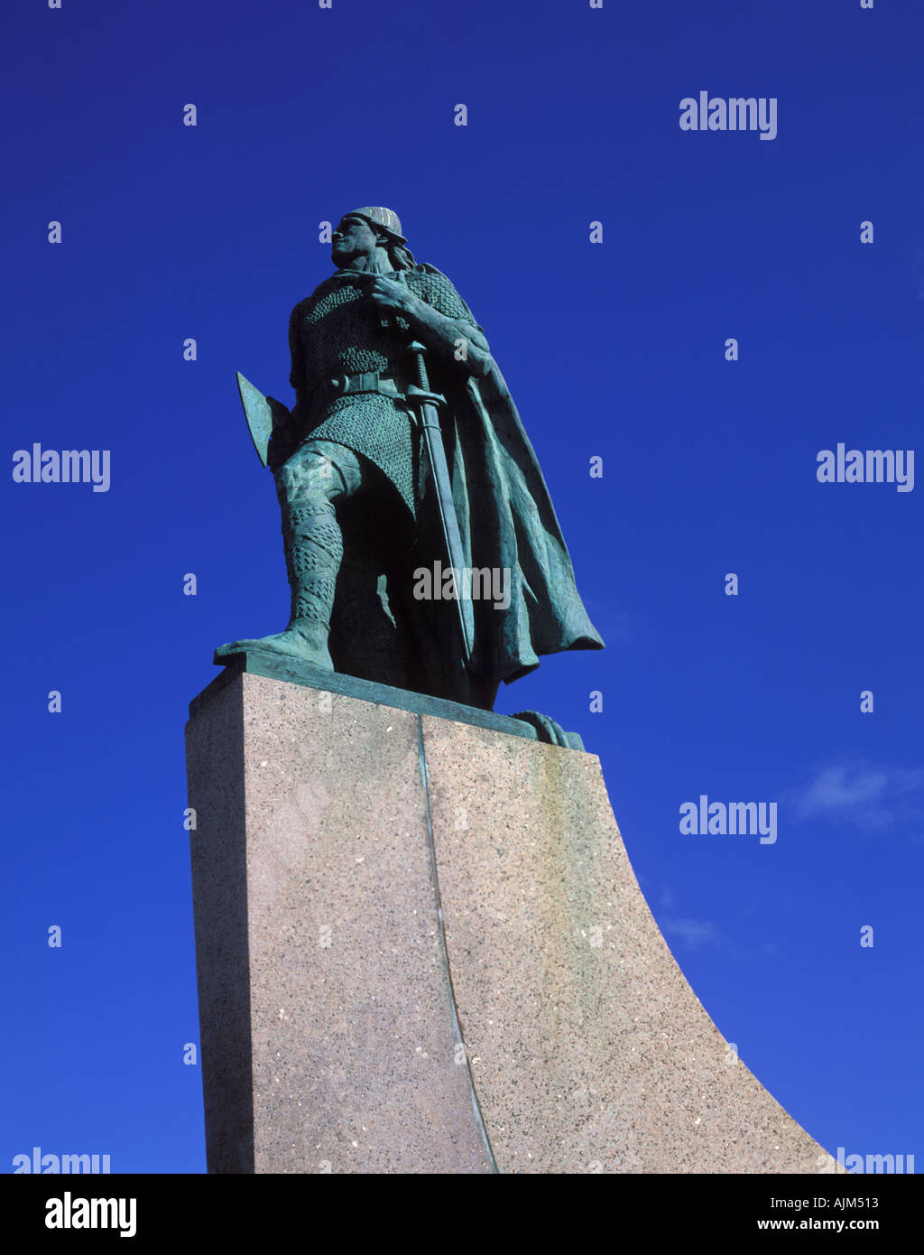 Statue of Leifur Eiriksson in Reykjavik Iceland Stock Photo - Alamy