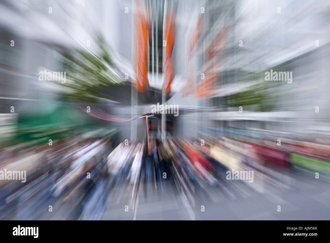 group of people and orange flags, Germany Stock Photo - Alamy