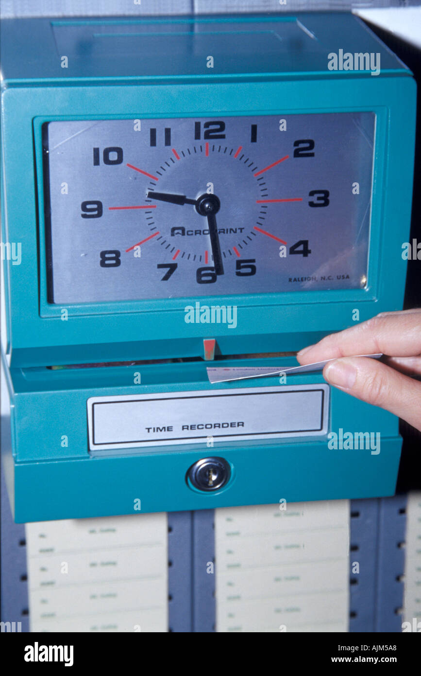 Punching the timeclock hi-res stock photography and images - Alamy