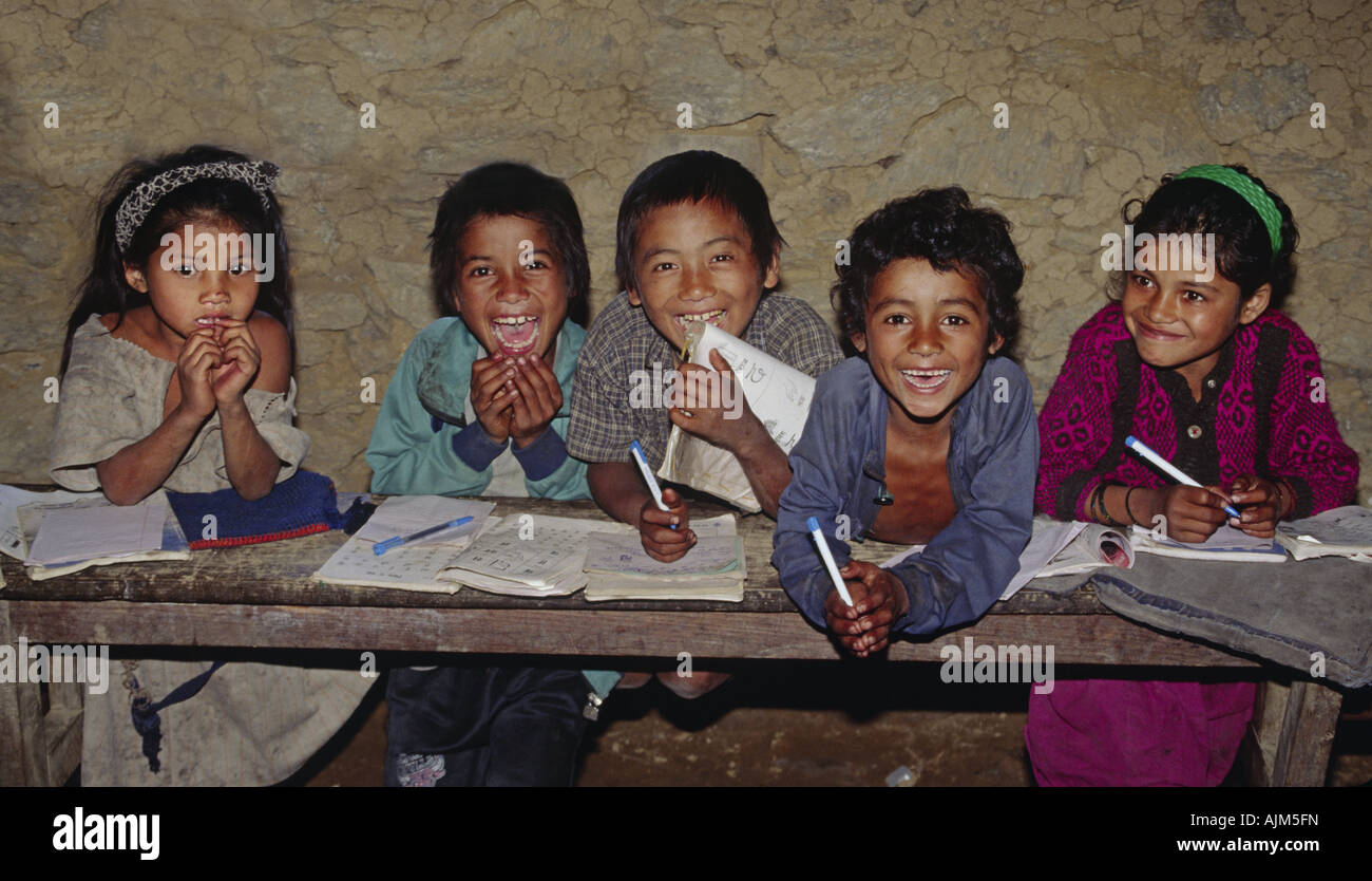 nepalese children in school, Nepal, Himalaya Stock Photo - Alamy