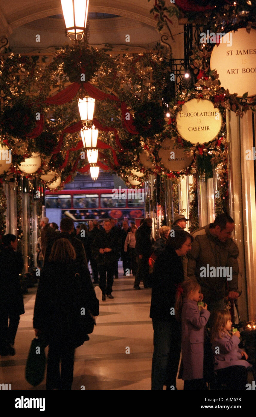 The St James Shopping Arcade in Mayfair London before Christmas ...