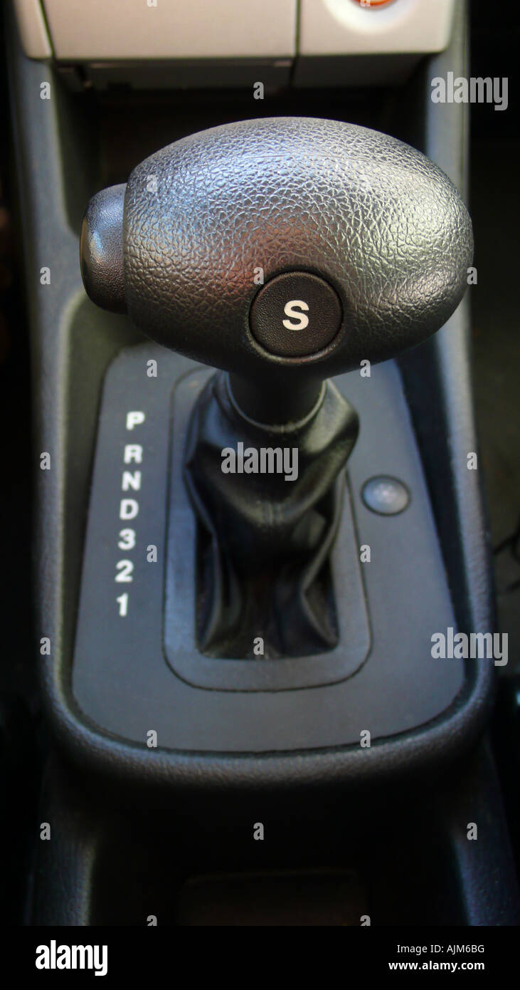 middle console of a car with automatic gearbox Stock Photo - Alamy