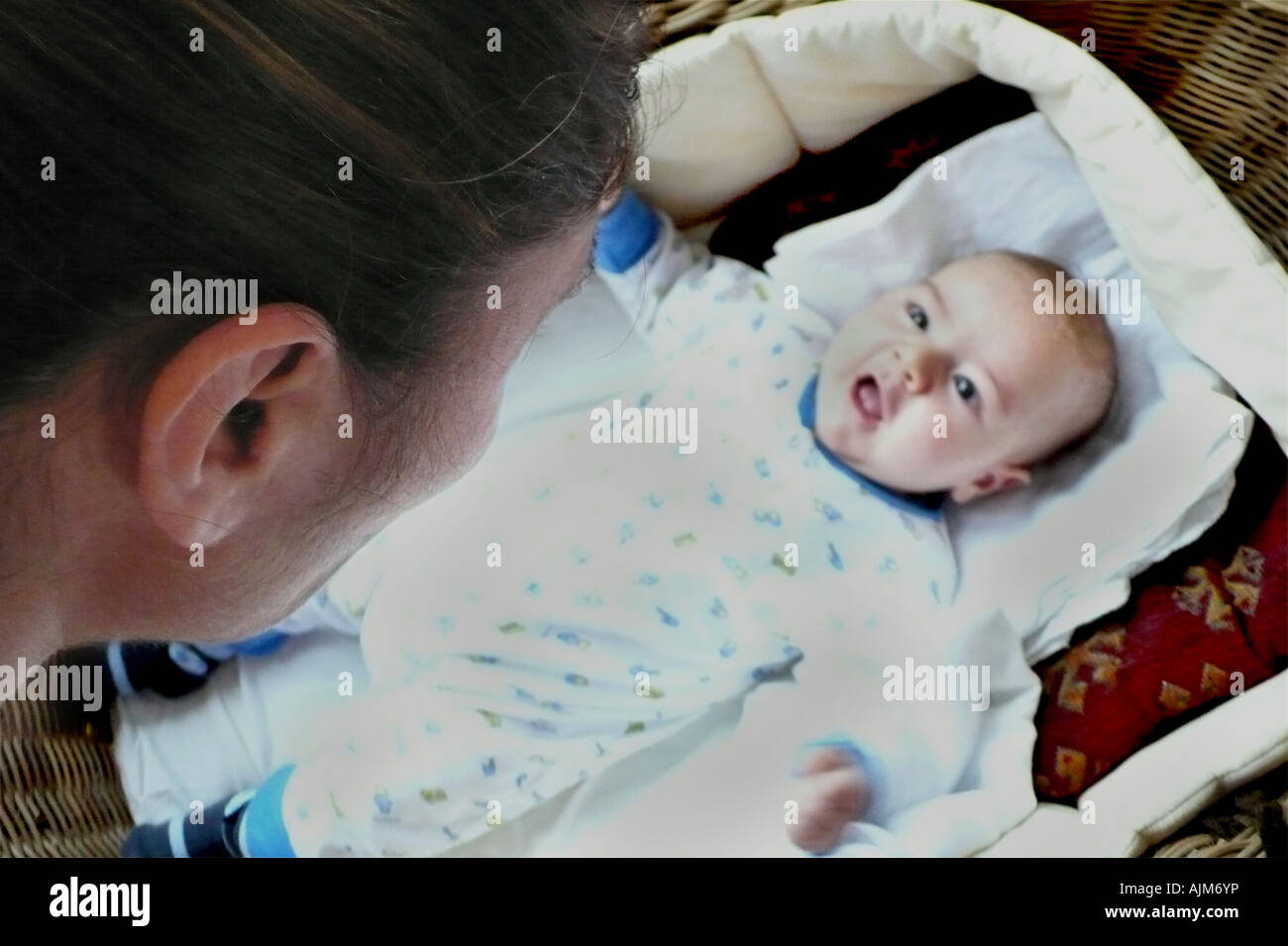 eye contact between a mother and her baby Stock Photo - Alamy