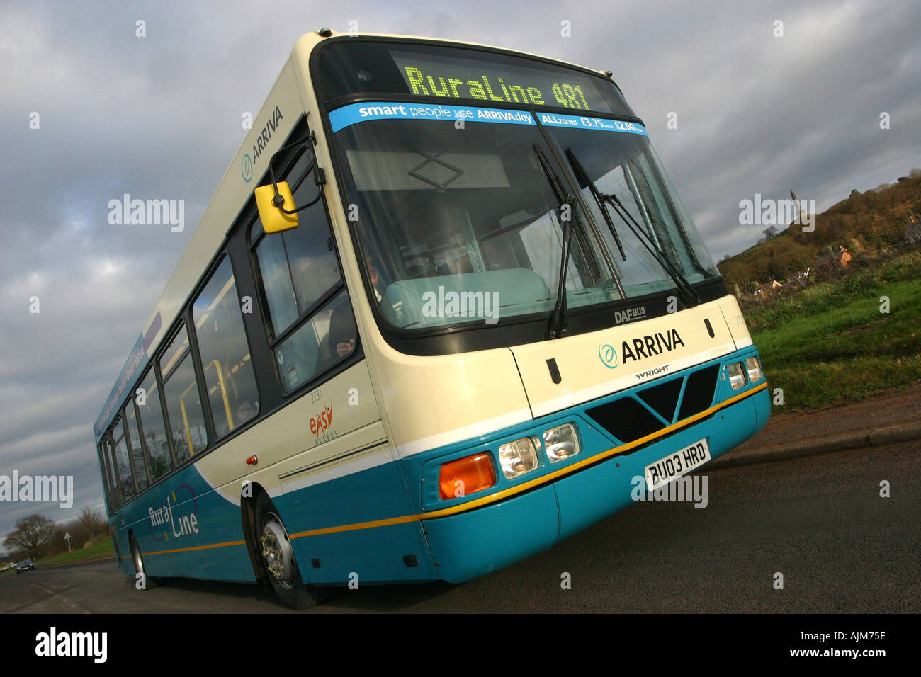 Rural bus route Pictured in Lilleshall Shropshire Stock Photo - Alamy