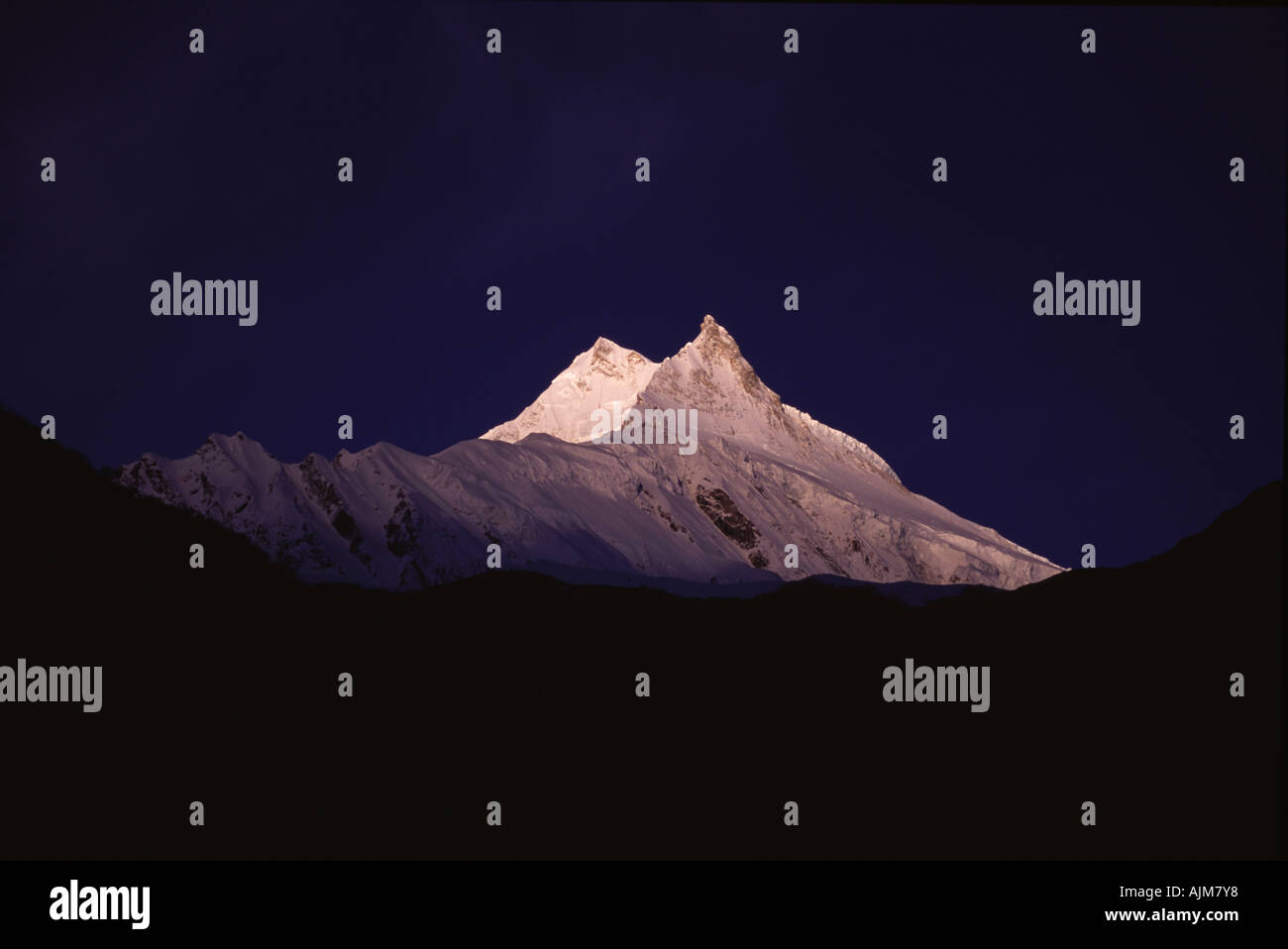 Mount Manaslu in Nepal Stock Photo - Alamy