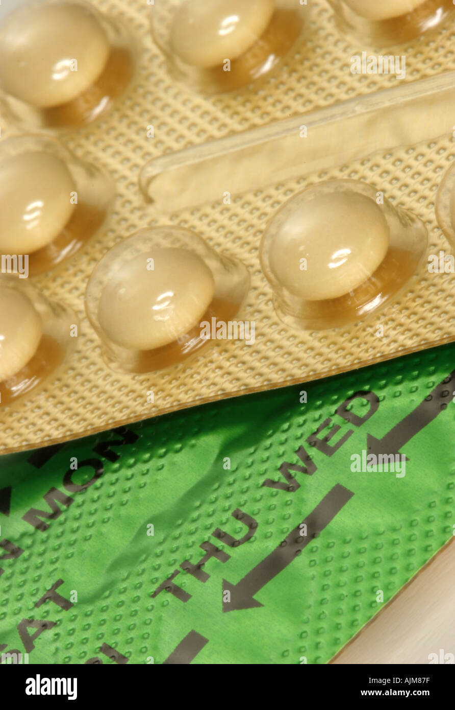 Contraceptive pills in a blister pack which has been opened Days can be ...