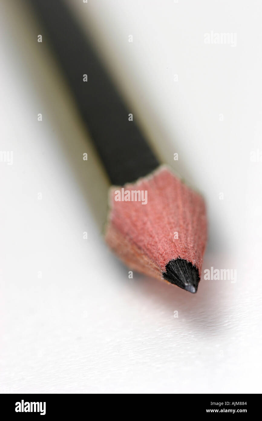 A sharp HB pencil on a white background Stock Photo - Alamy