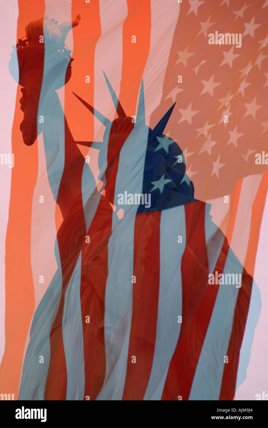 American symbols flag statue liberty hi-res stock photography and ...