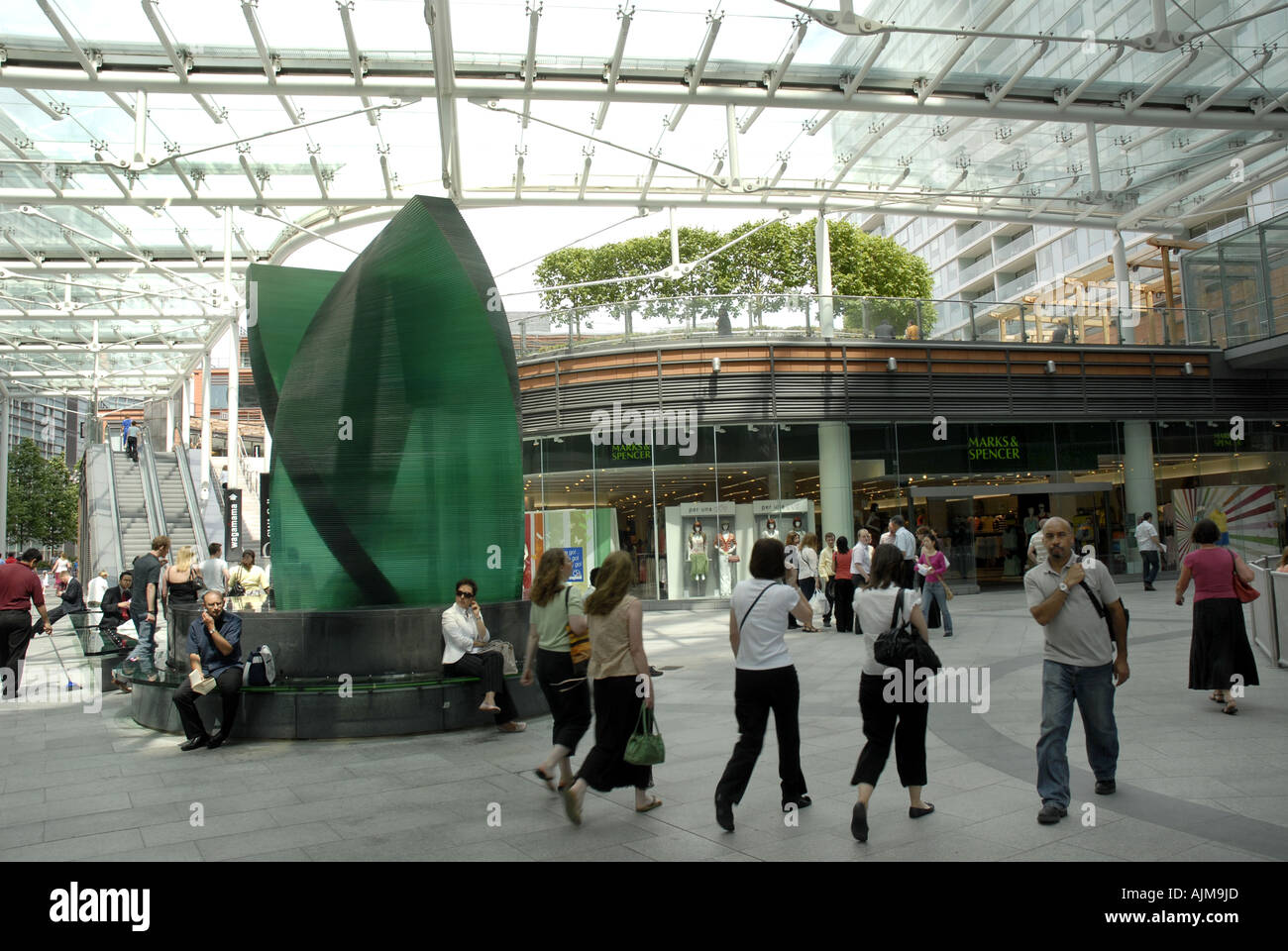 Glass sculpture in Cardinal Walk Victoria London Stock Photo - Alamy