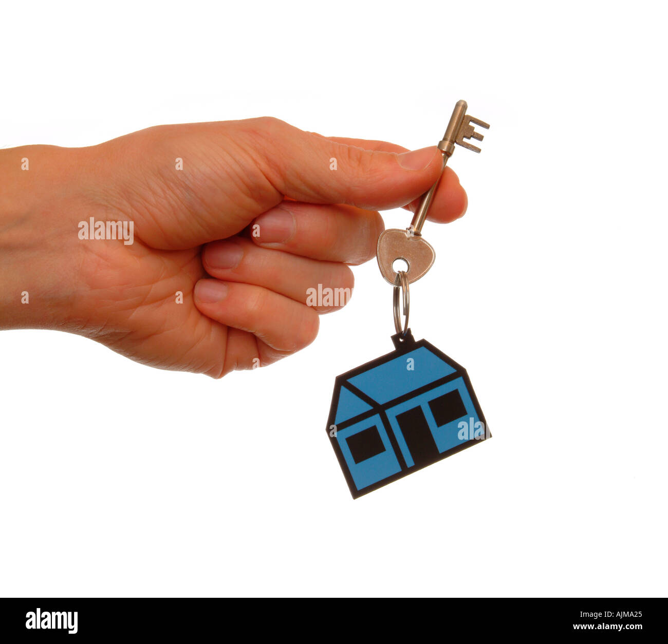 Hand holding house key Stock Photo - Alamy