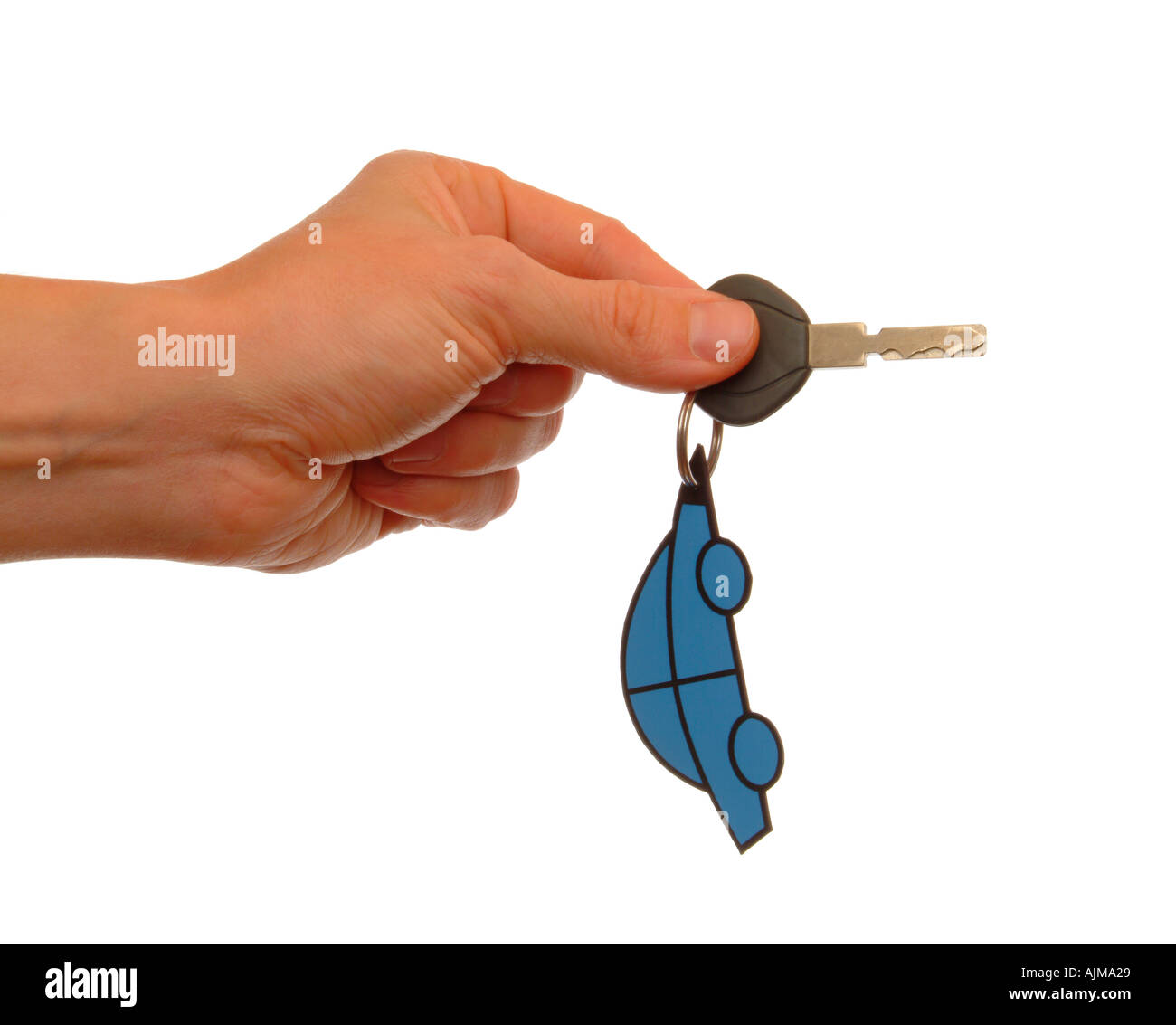 Hand holding car key Stock Photo - Alamy