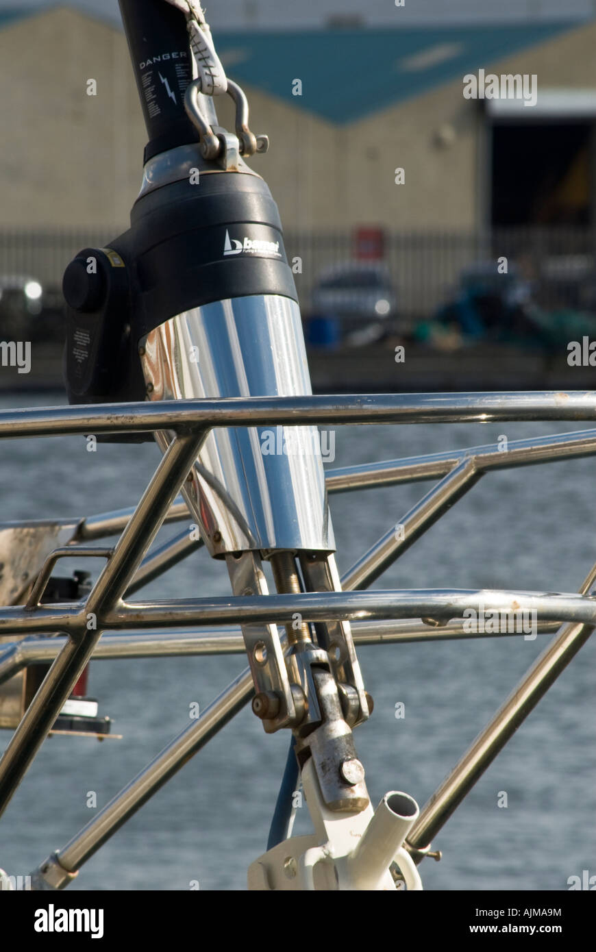 Sail attachment ship boat Yacht Stock Photo - Alamy