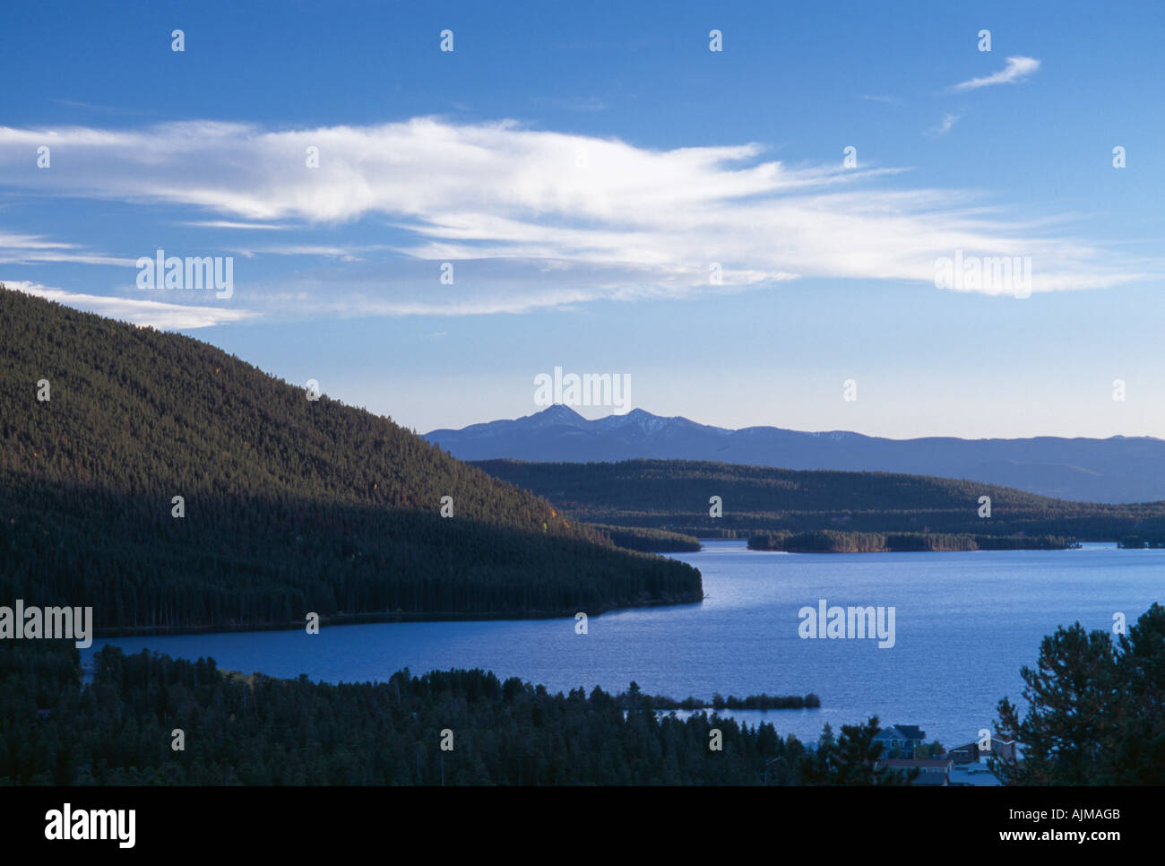 Early evening scenic of Shadow Mtn Lake Grand County CO Stock Photo - Alamy