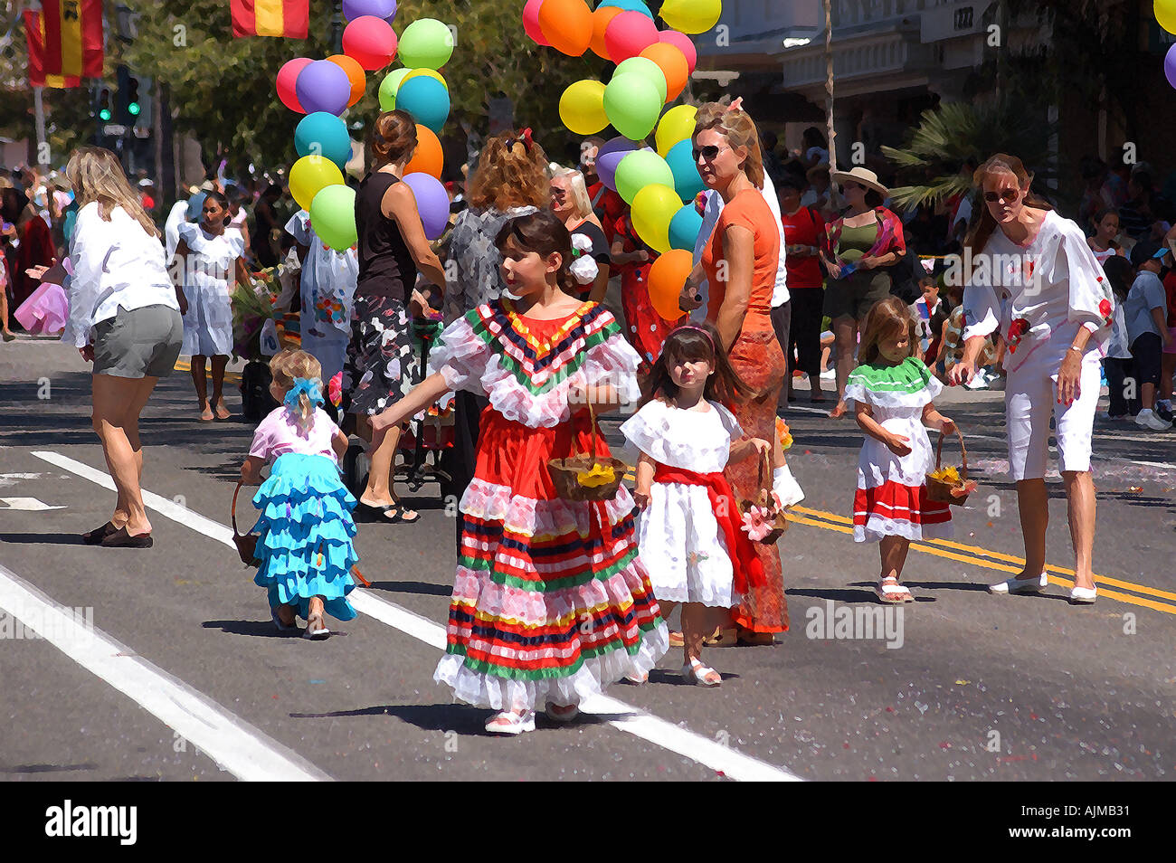 Fiesta Children s Parade Stock Photo - Alamy