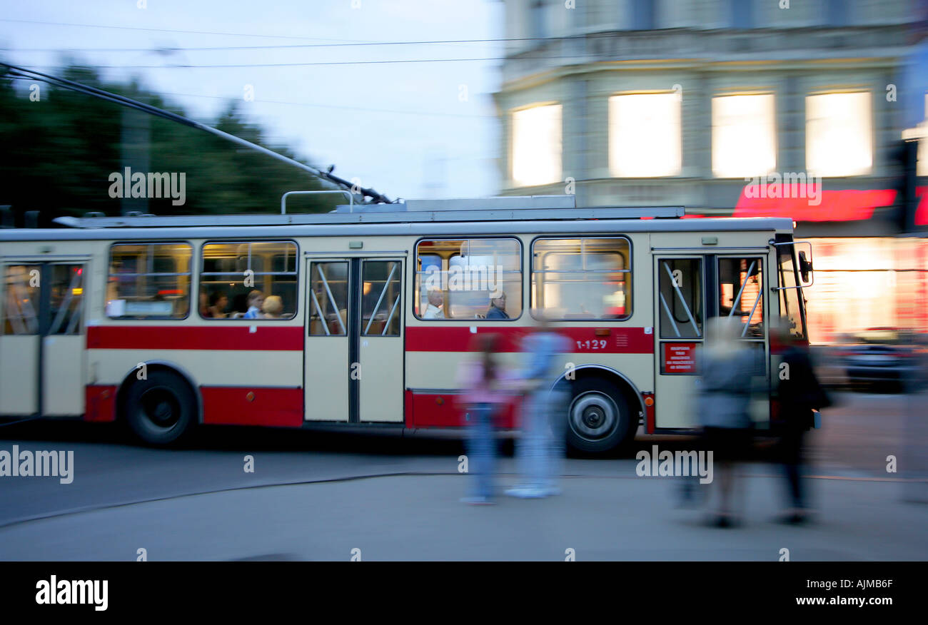 Bus Riga Latvia Stock Photo - Alamy