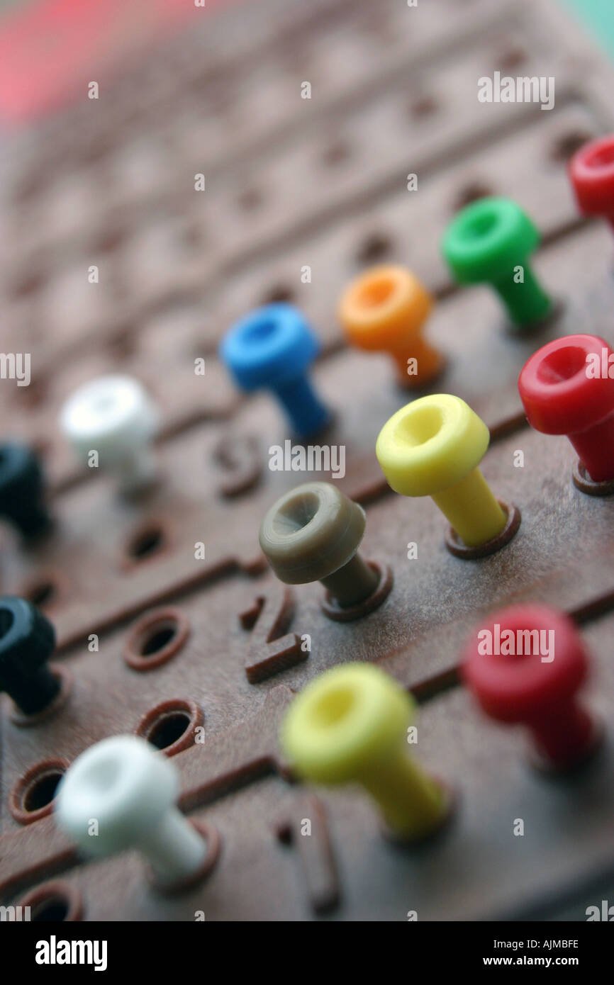 master mind game close up Stock Photo - Alamy