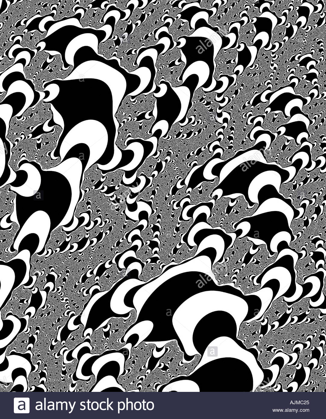 Monochrome representation complex mathematical iteration hi-res stock ...