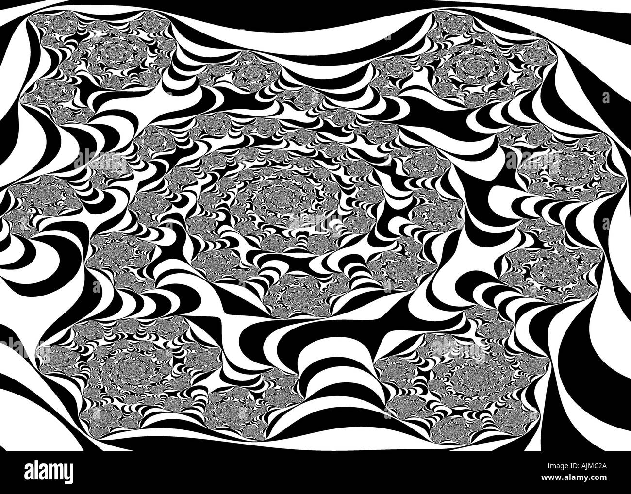 Monochrome representation complex mathematical iteration hi-res stock ...