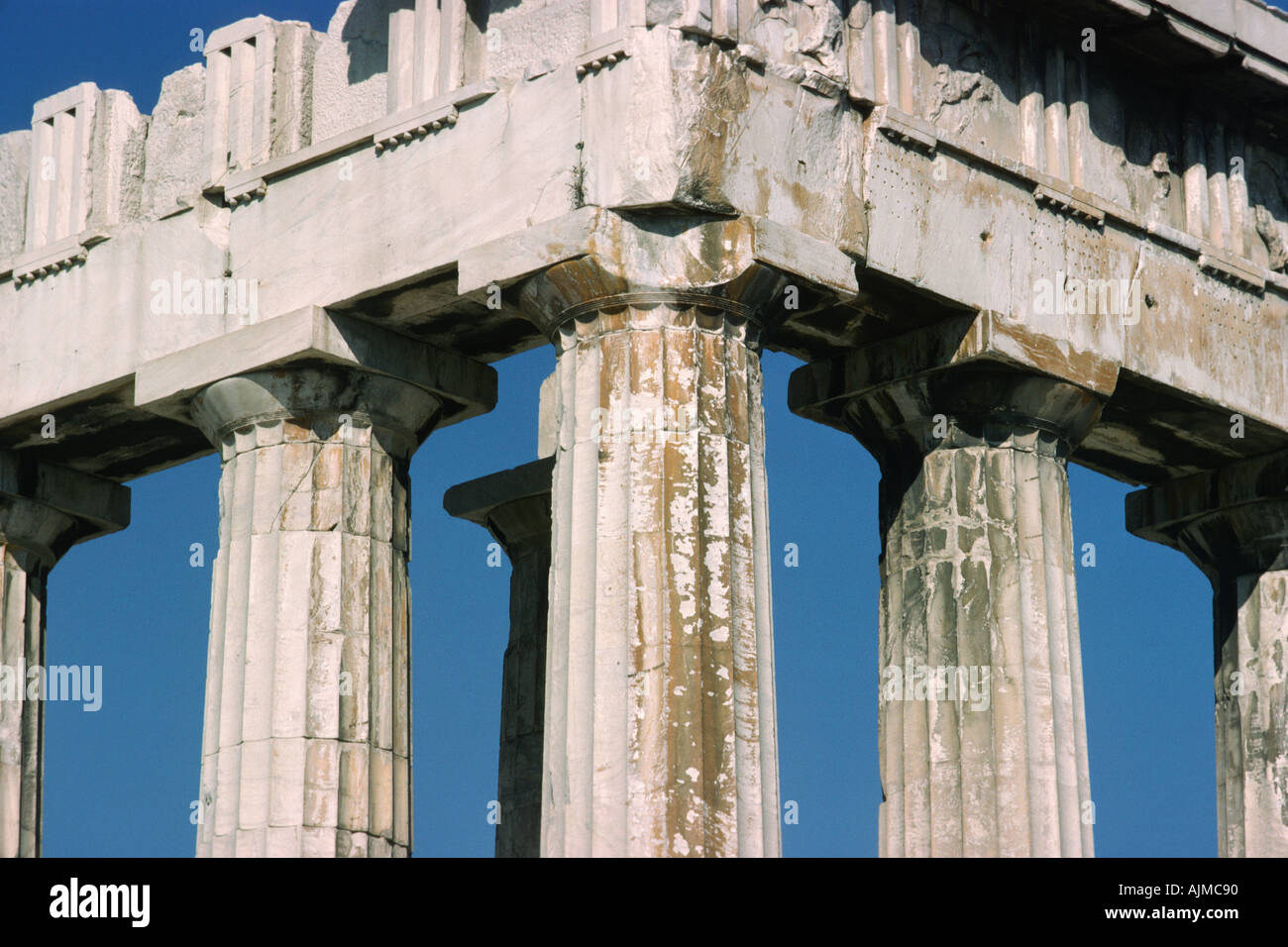 Detail of the Parthenon Athens South East Corner Stock Photo - Alamy