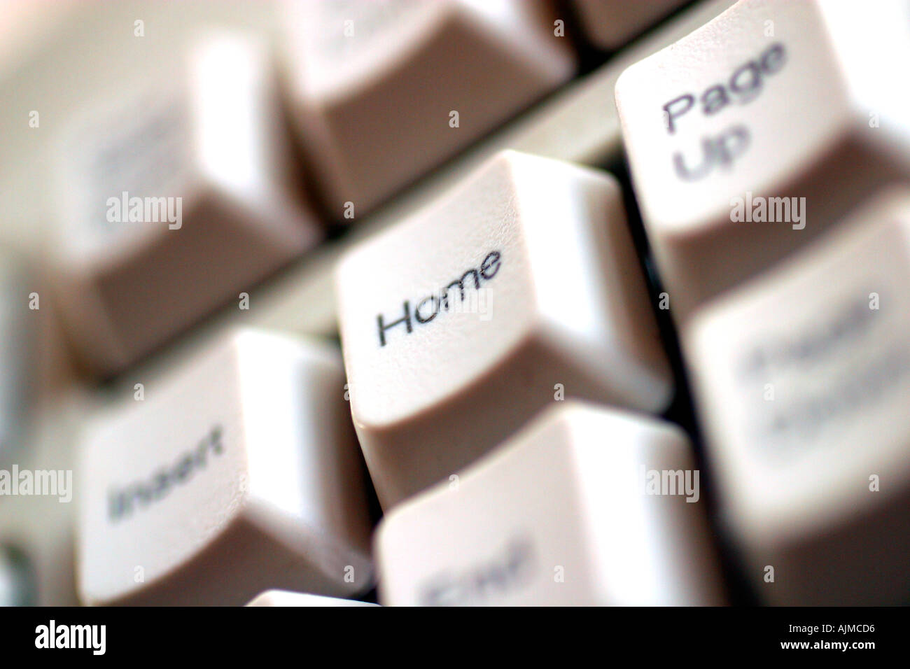 Computer keyboard keys home macro close up close up closeup Stock Photo ...