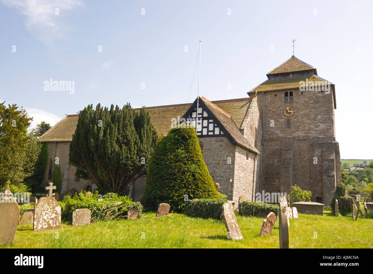 St Georges Church Clun Shropshire Stock Photo - Alamy