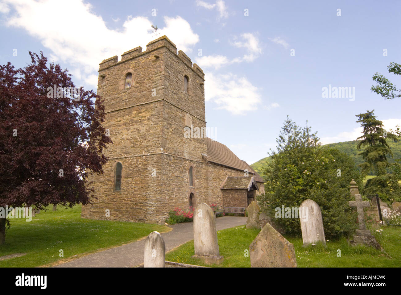 St John the Baptist Church Stokesay Shropshire Stock Photo - Alamy