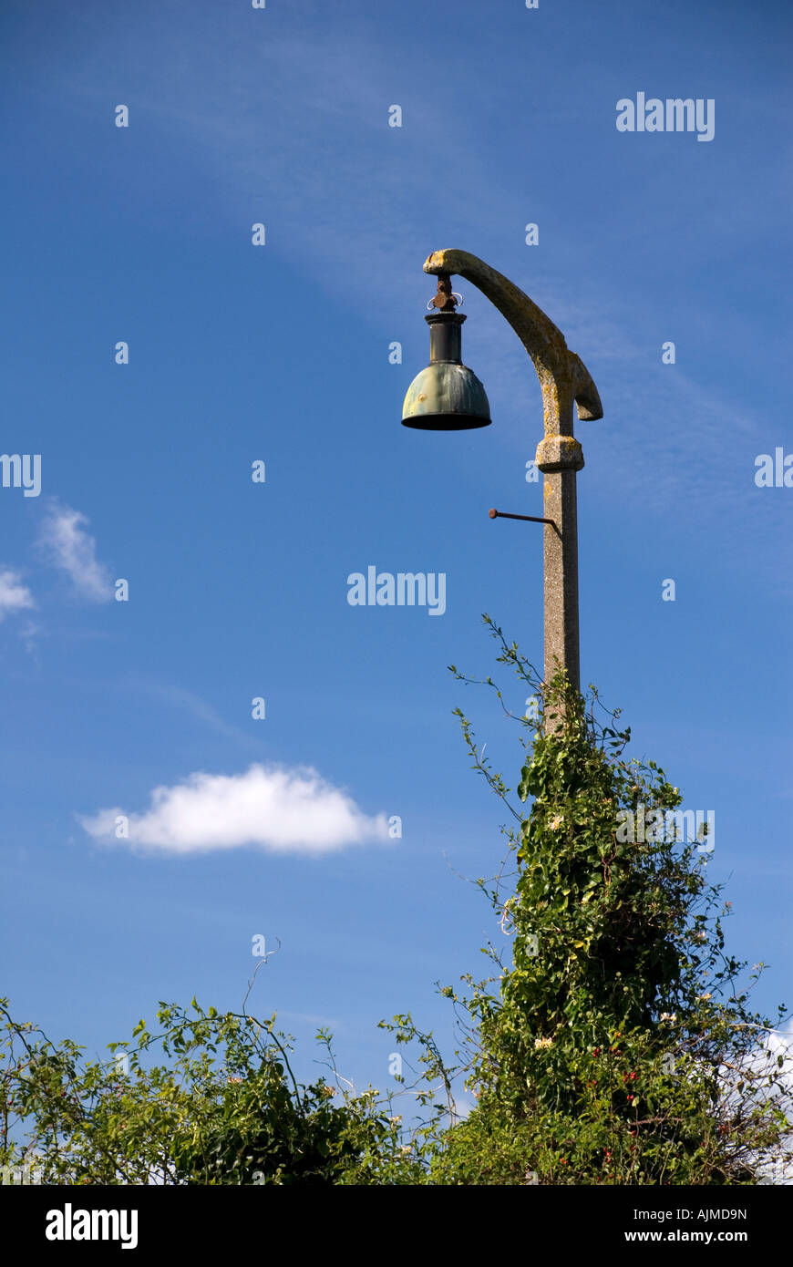 Old railway station lamp post Stock Photo - Alamy
