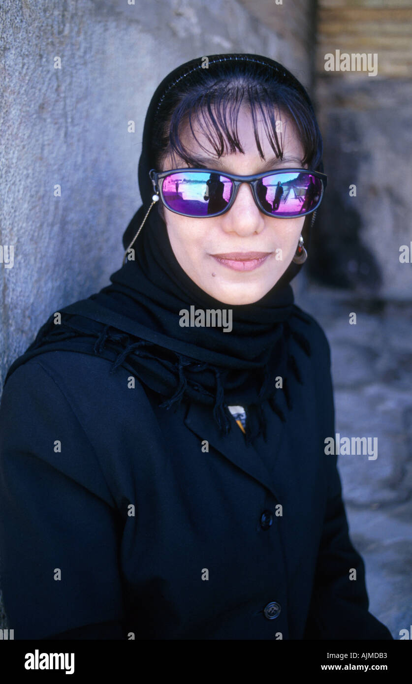 Iranian, modern woman with sunglasses, Iran Stock Photo - Alamy