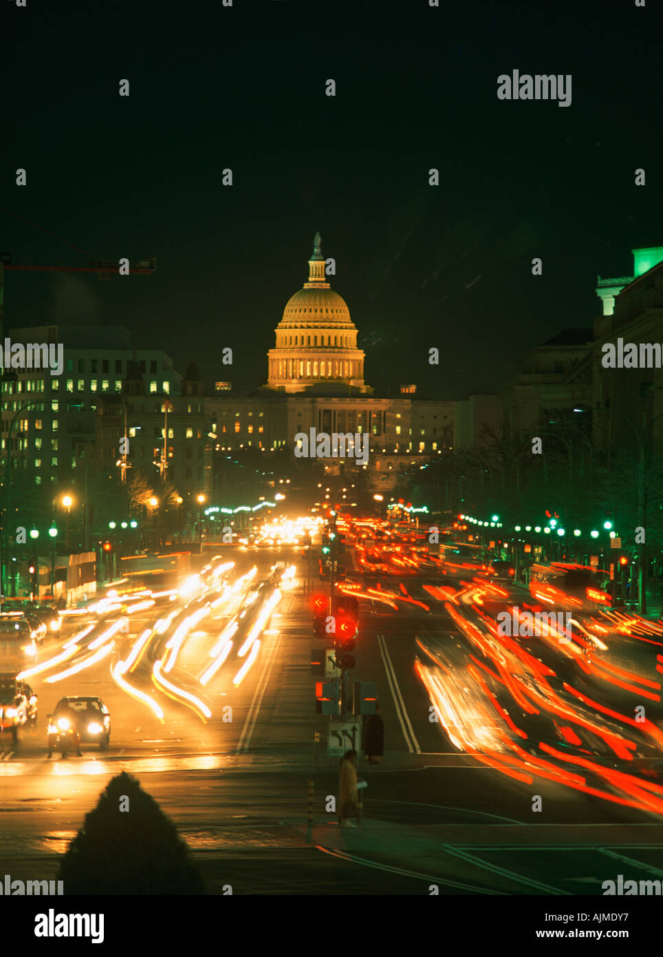 Washington DC at night Stock Photo - Alamy