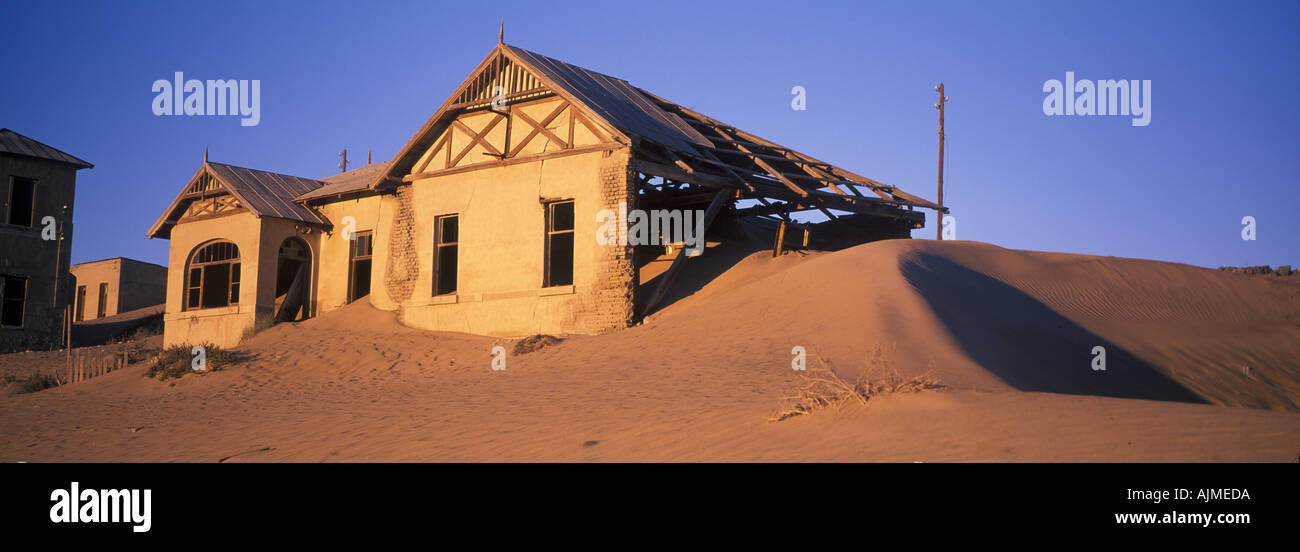 Namibia Sand encroaching on buildings of abandon diamond mining town of ...