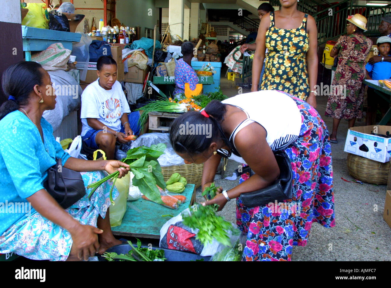 MARKET ST LUCIA CARIBBEAN Stock Photo - Alamy