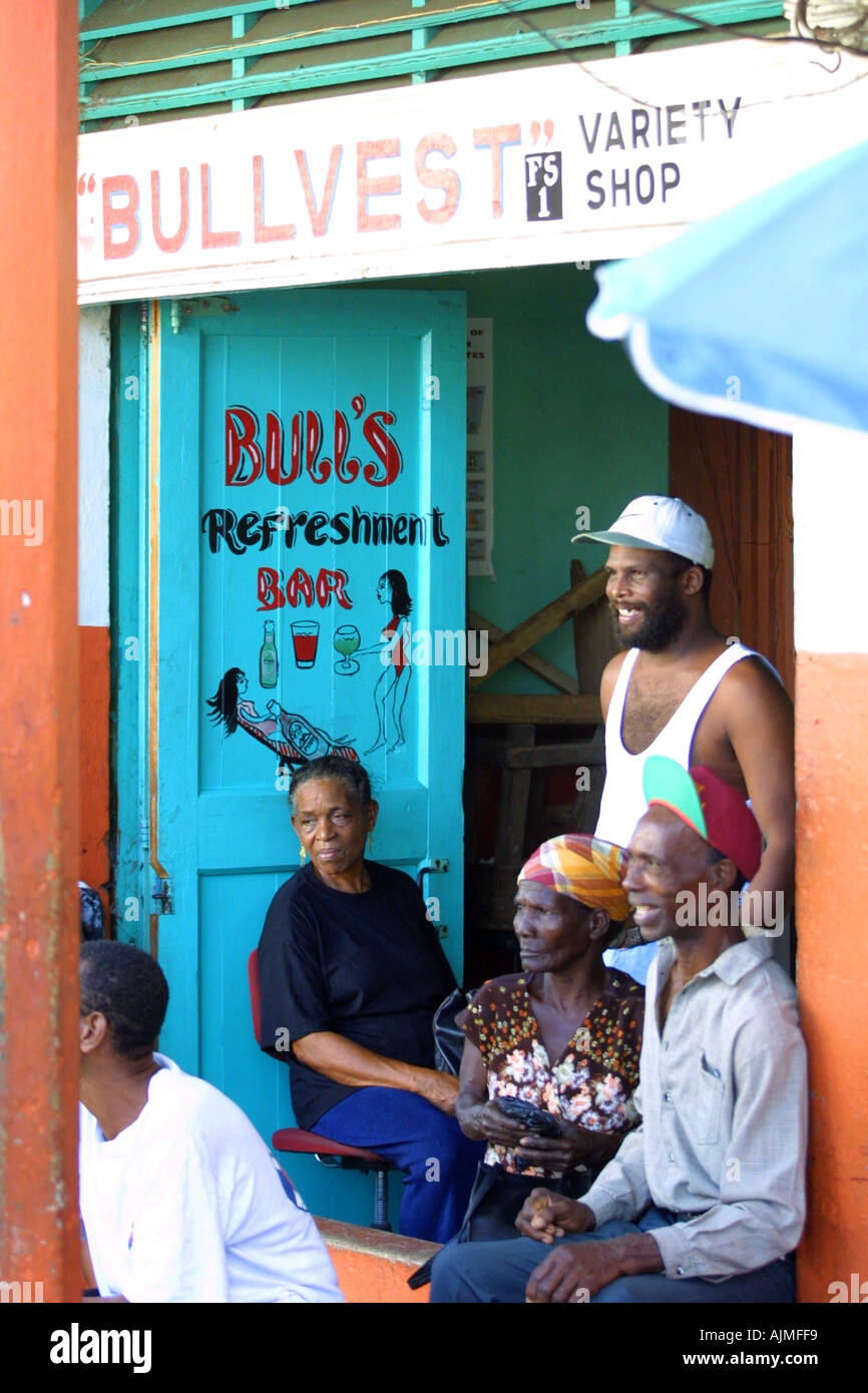 Local market in St.Lucia, caribbean Stock Photo - Alamy
