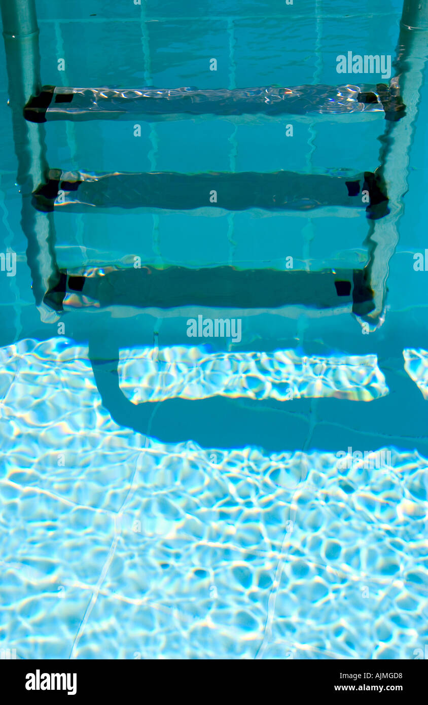 swimming pool steps under water Stock Photo - Alamy