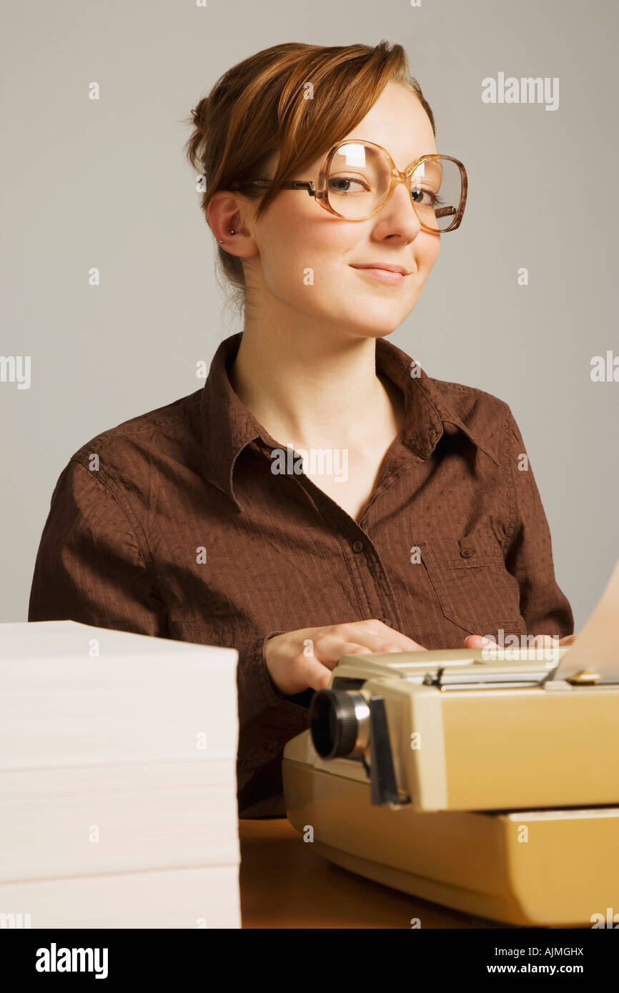 Secretary typist typewriter hi-res stock photography and images - Alamy