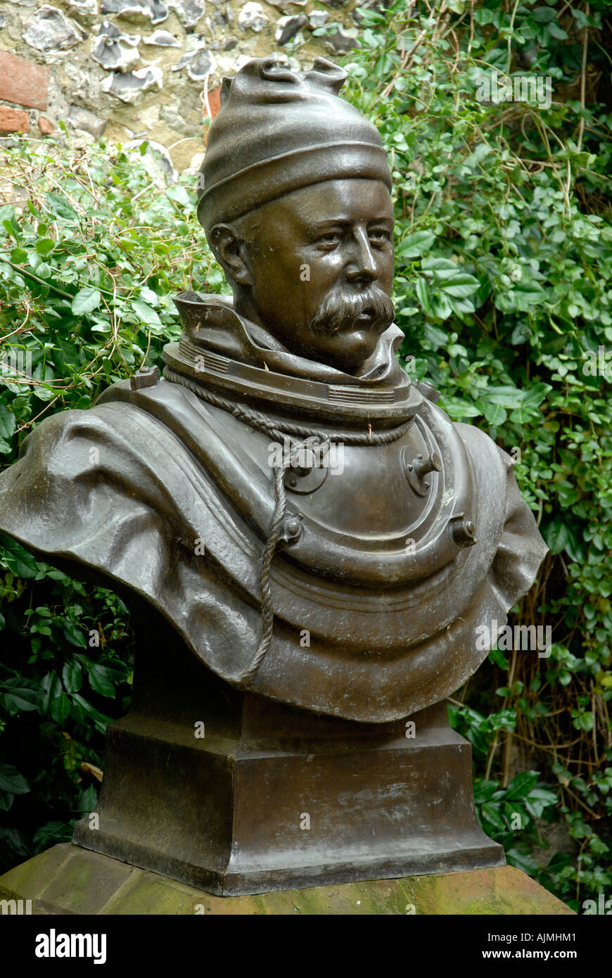 Bronze sculpture of William Walker M.V.O the diver who saved Winchester ...