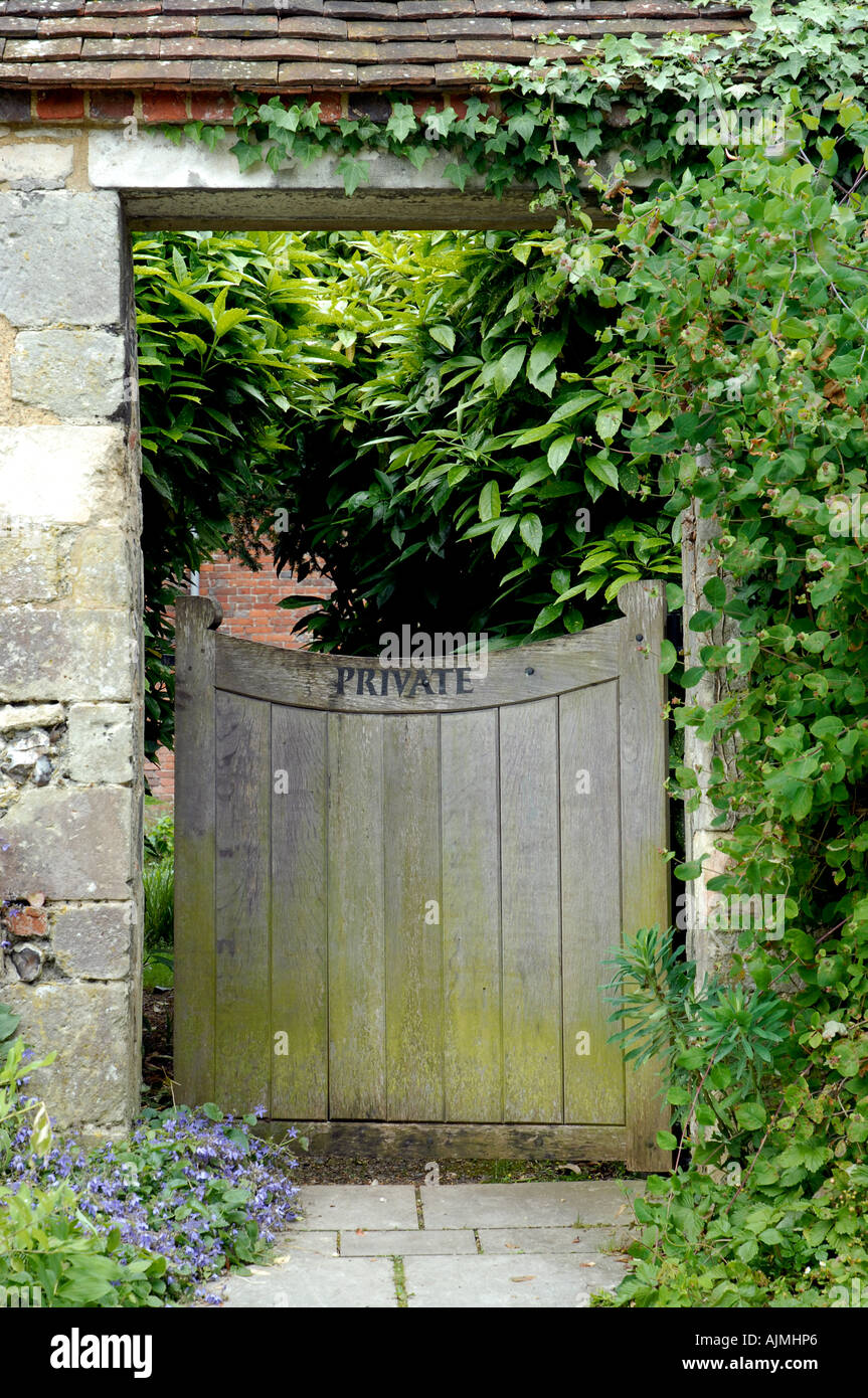 Wooden gateway in Winchester Hampshire Stock Photo - Alamy