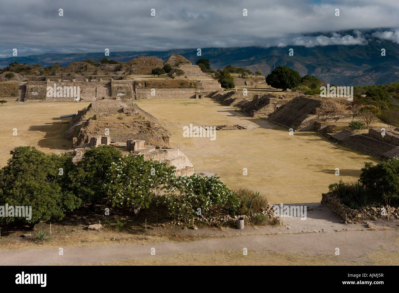 The archaelogical ruins of Monte Alban ancient capital of the Zapotecs ...