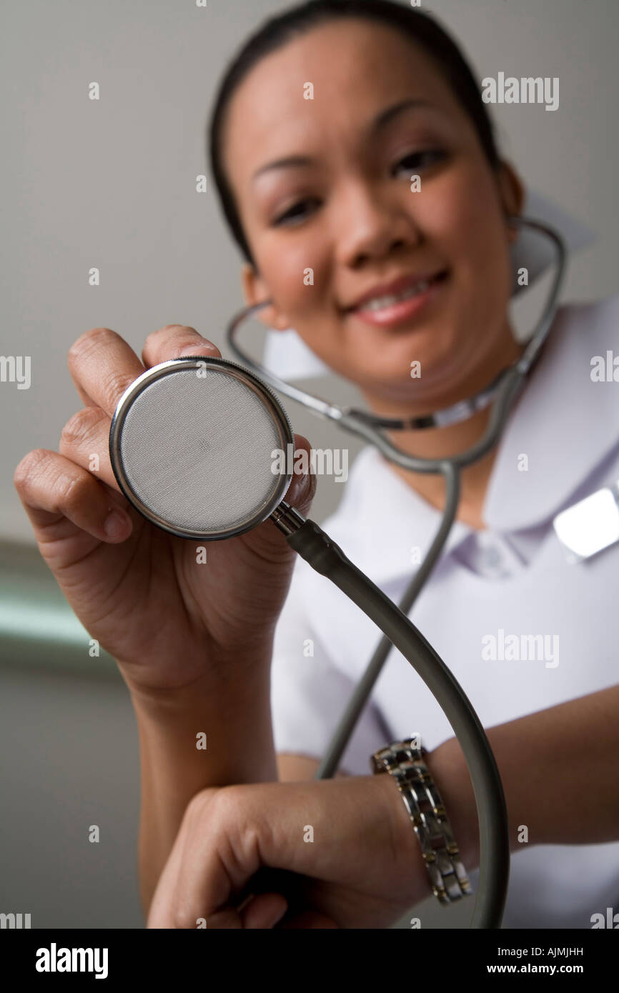 Nurse in her uniform Stock Photo - Alamy