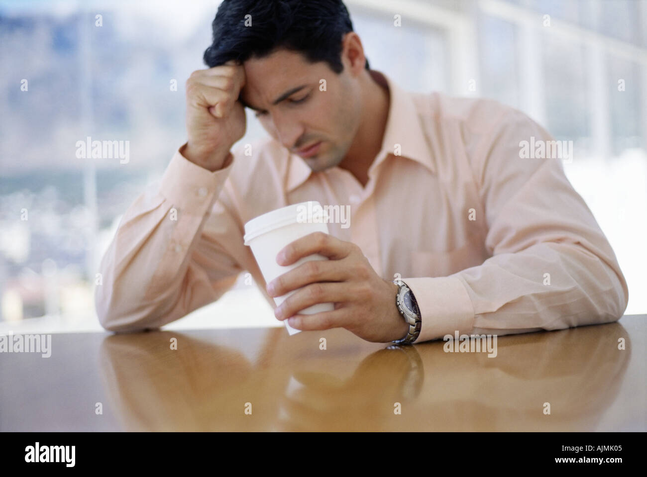 Stressed office worker Stock Photo - Alamy