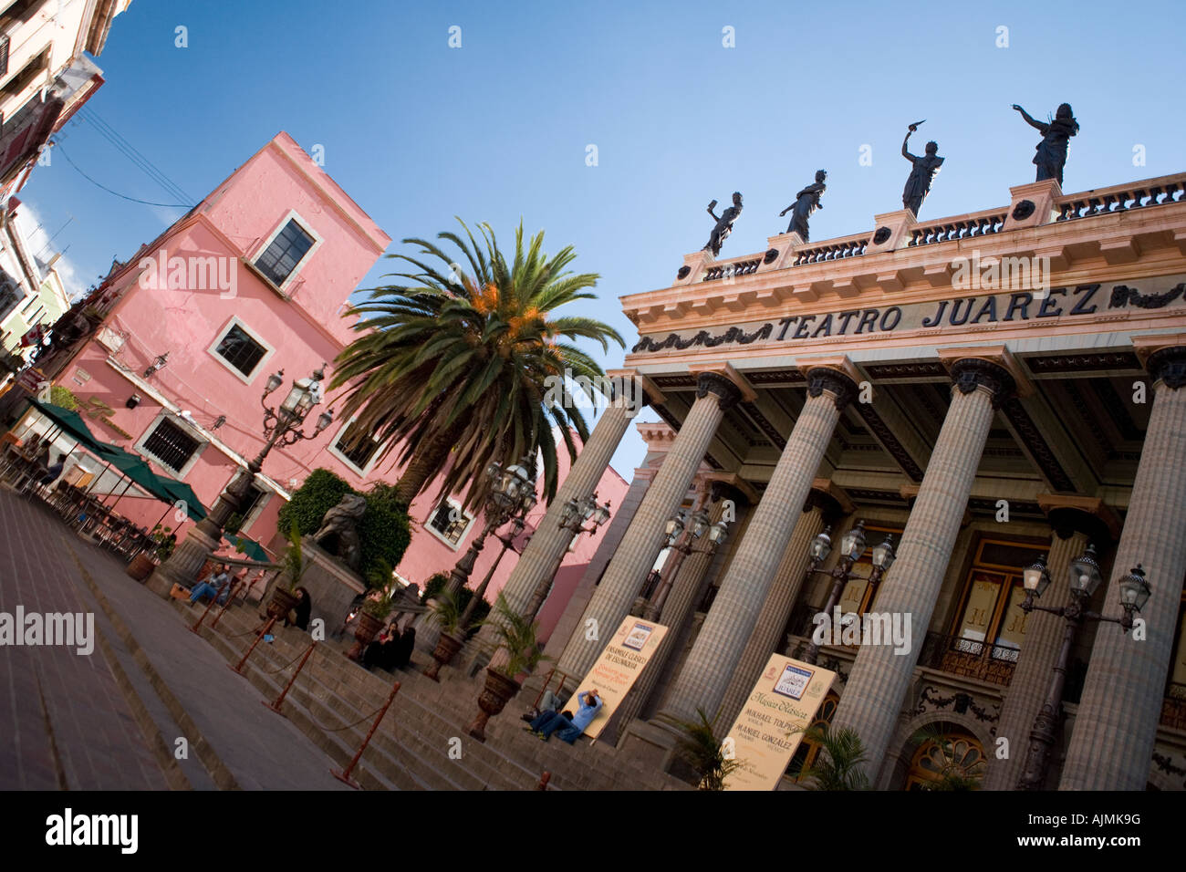 Teatro Juarez Juarez Theatre in the old city of Guanajuato Mexico Stock ...