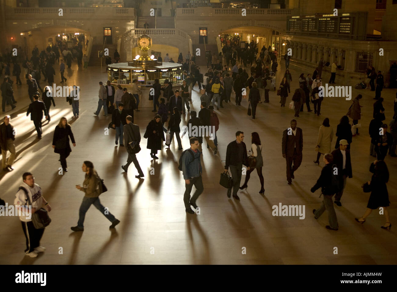 Morning commuter rush hour at Grand Central Station in New York City ...