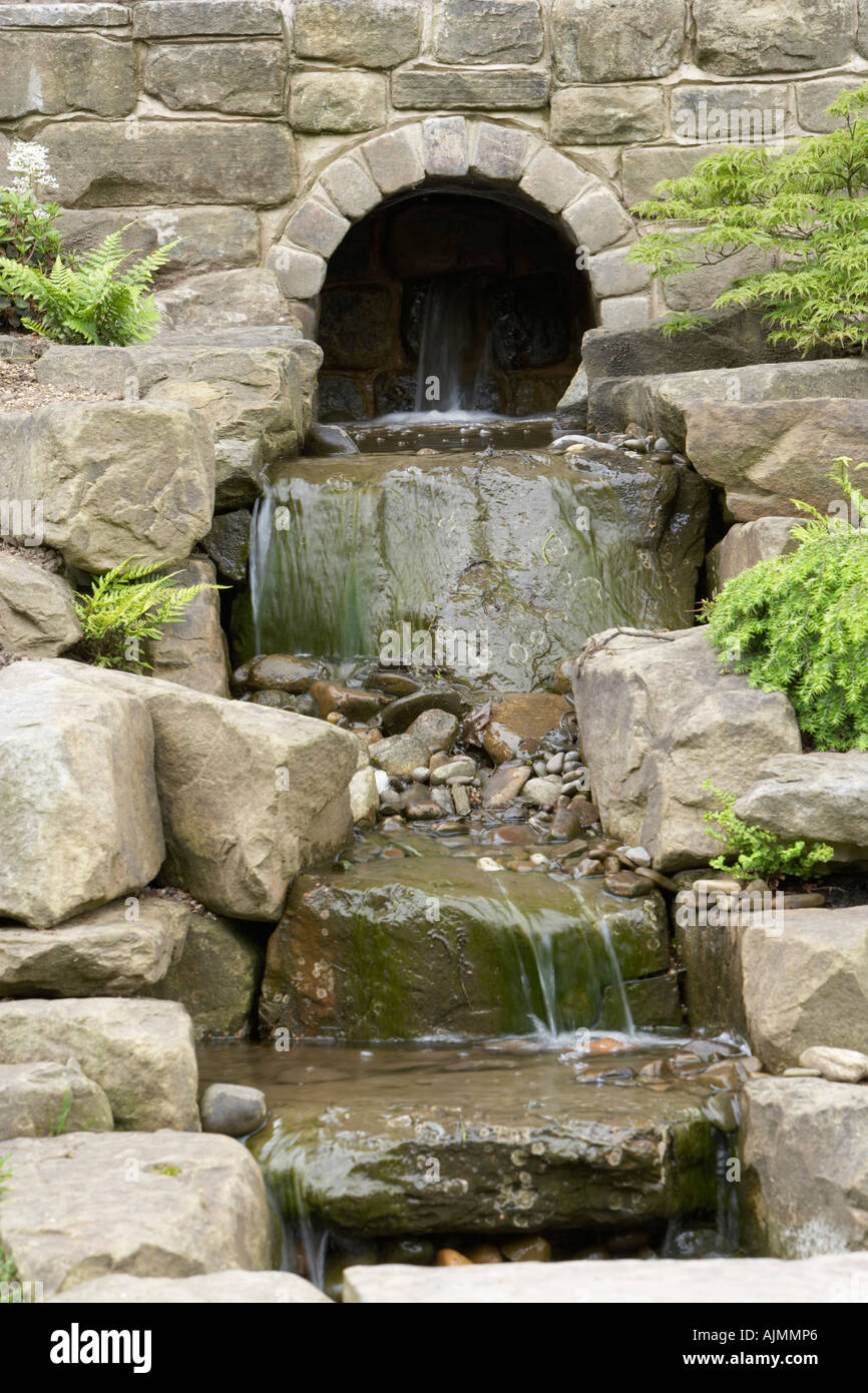 ornamental water feature at Cypress House Dalton Stock Photo - Alamy