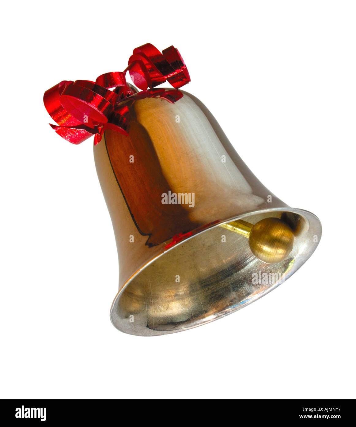 Bell and ribbon isolated on white (with clipping path Stock Photo - Alamy