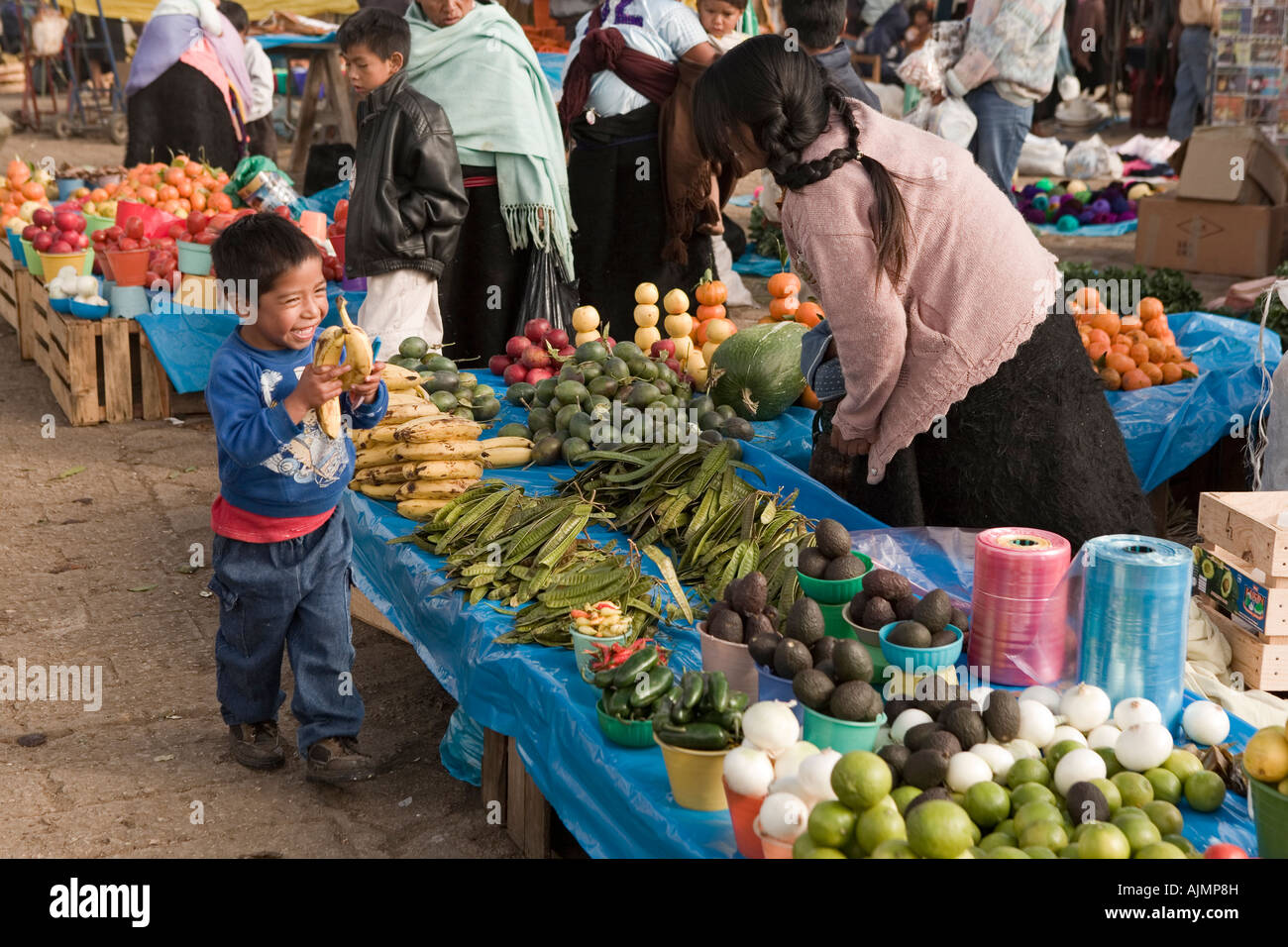 San Juan Chamula market San Cristobal de las Casas Chiapas Province ...