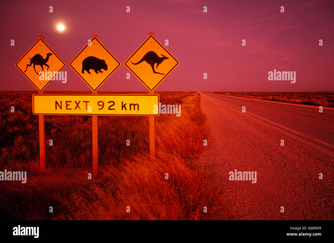 Animal crossing road sign, Australia Stock Photo - Alamy