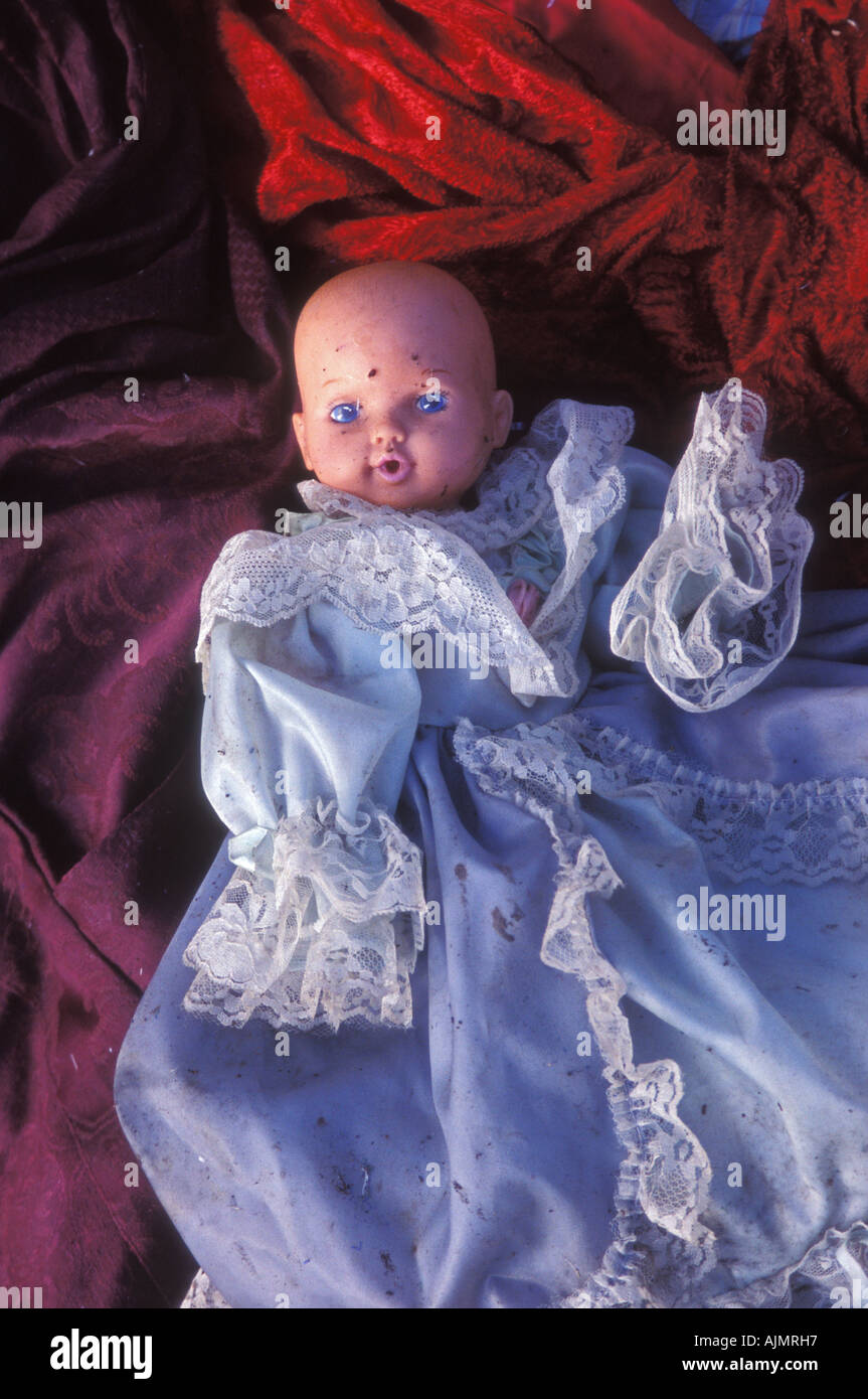 Doll abandoned at a homeless person's encampment after the rain ...